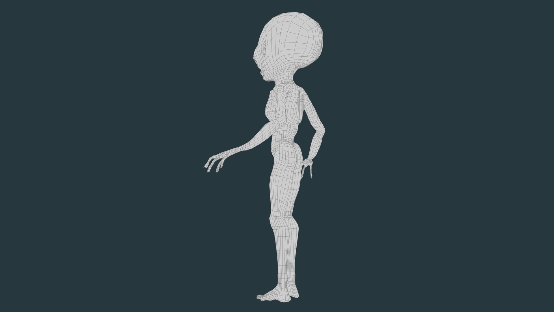 3D Model Humanoid Grey Alien - TurboSquid 1450979