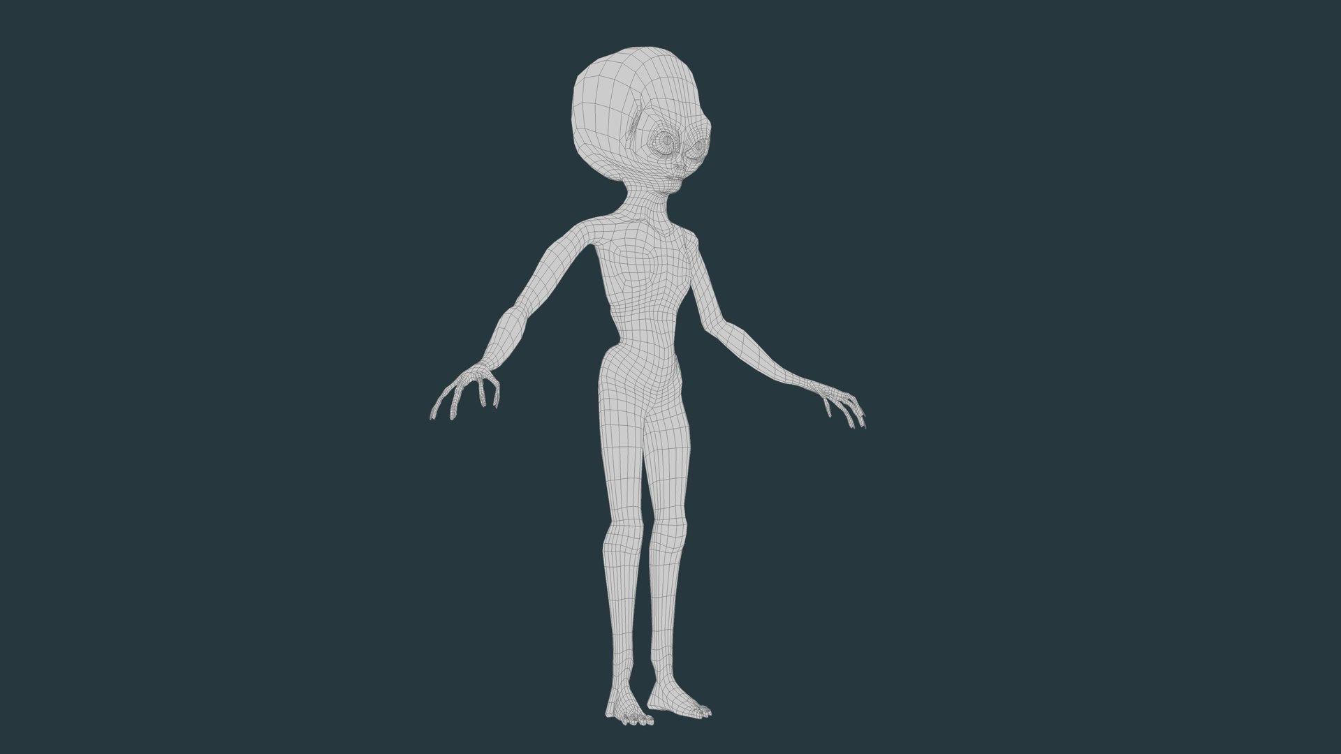 3D Model Humanoid Grey Alien - TurboSquid 1450979