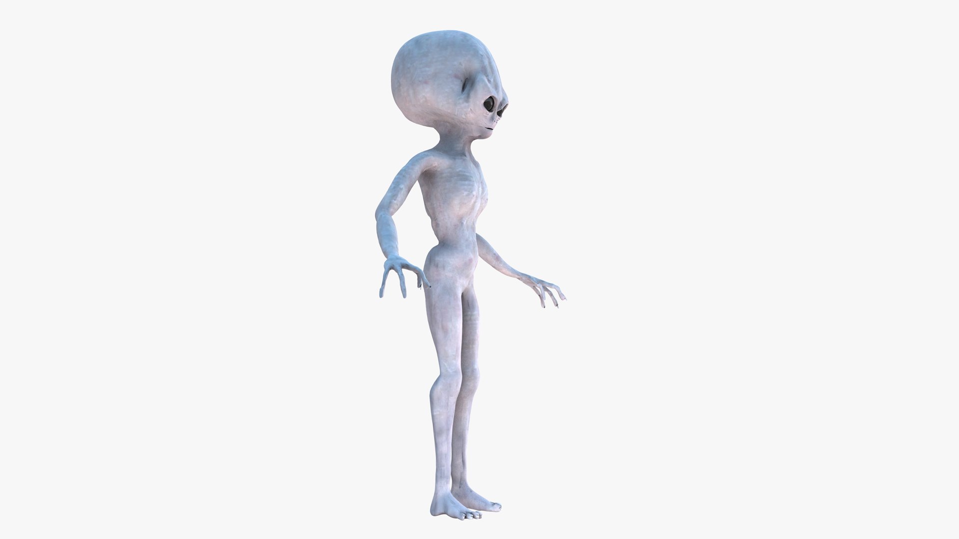 3D Model Humanoid Grey Alien - TurboSquid 1450979