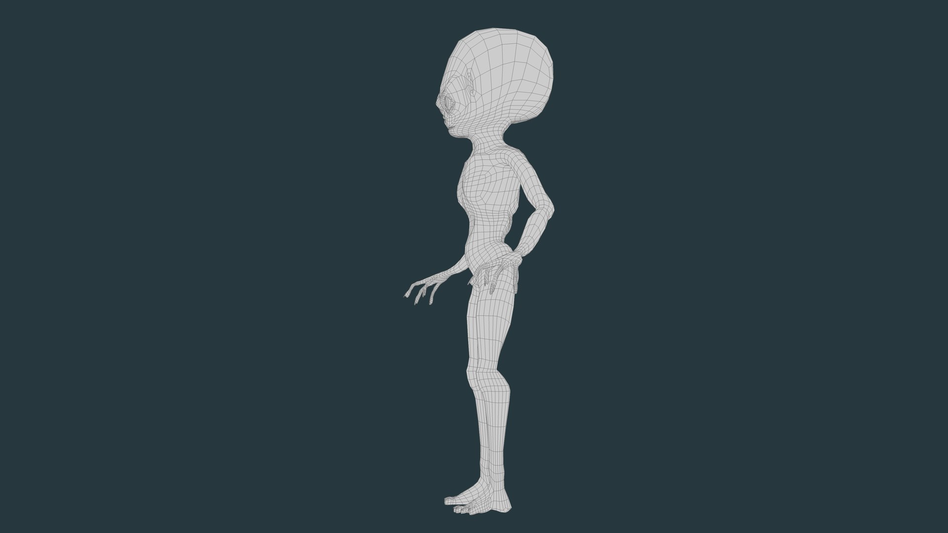 3D Model Humanoid Grey Alien - TurboSquid 1450979