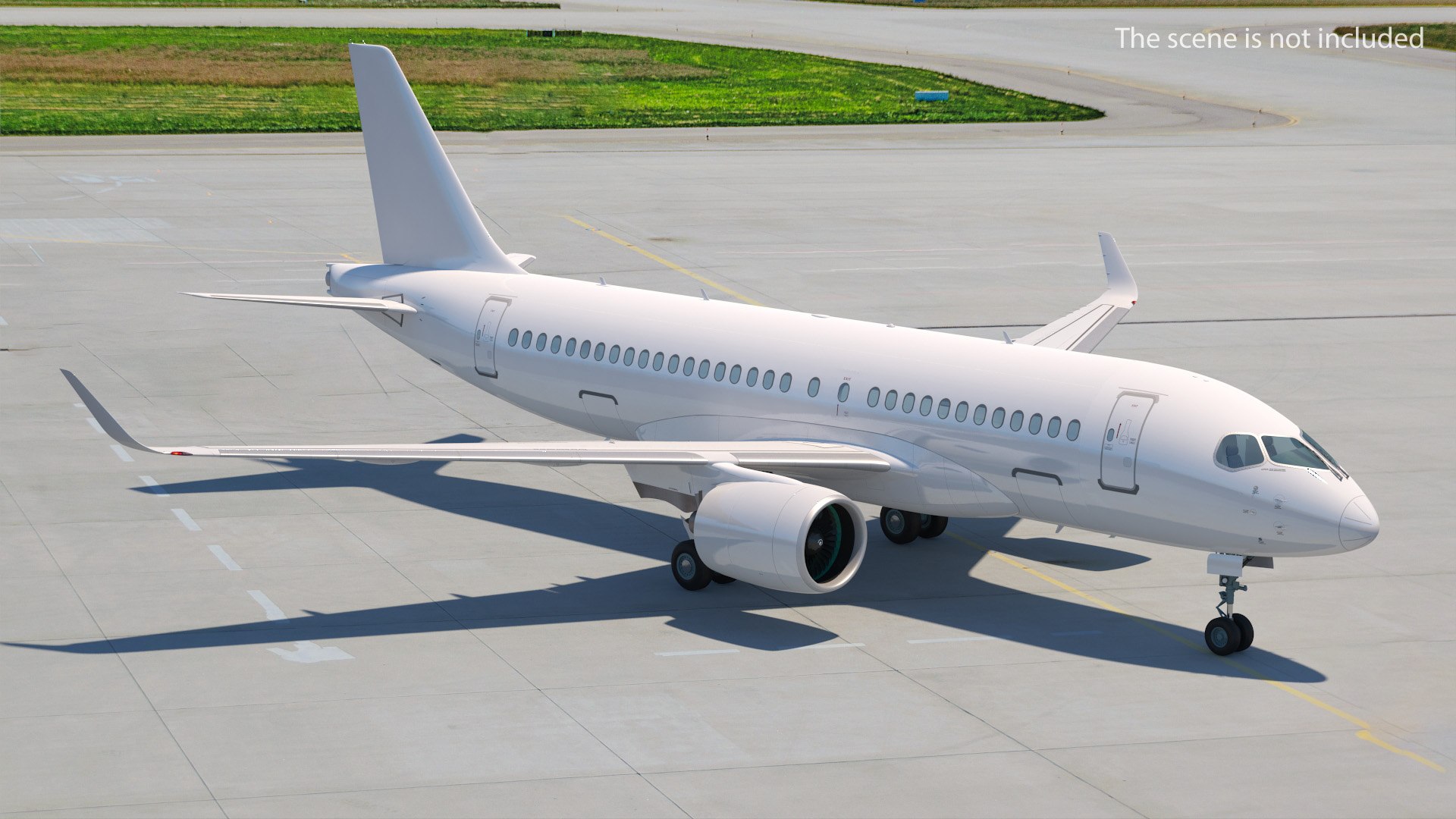 3D airbus a220 100 simple model - TurboSquid 1559107