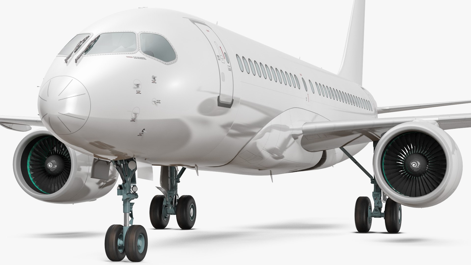 3D airbus a220 100 simple model - TurboSquid 1559107