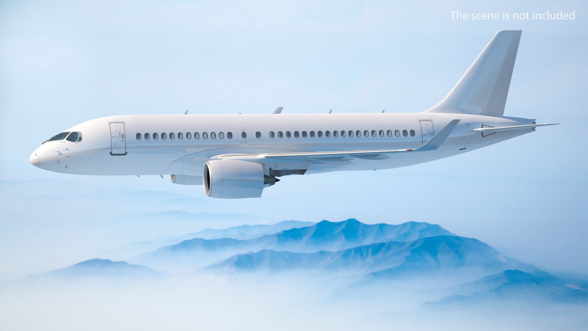 3D airbus a220 100 simple model - TurboSquid 1559107