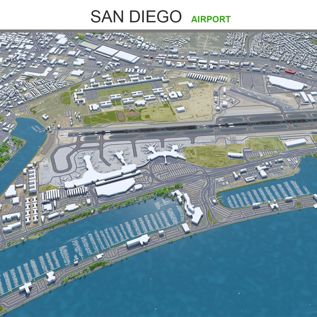 3D Model San Diego Airport - TurboSquid 2016200