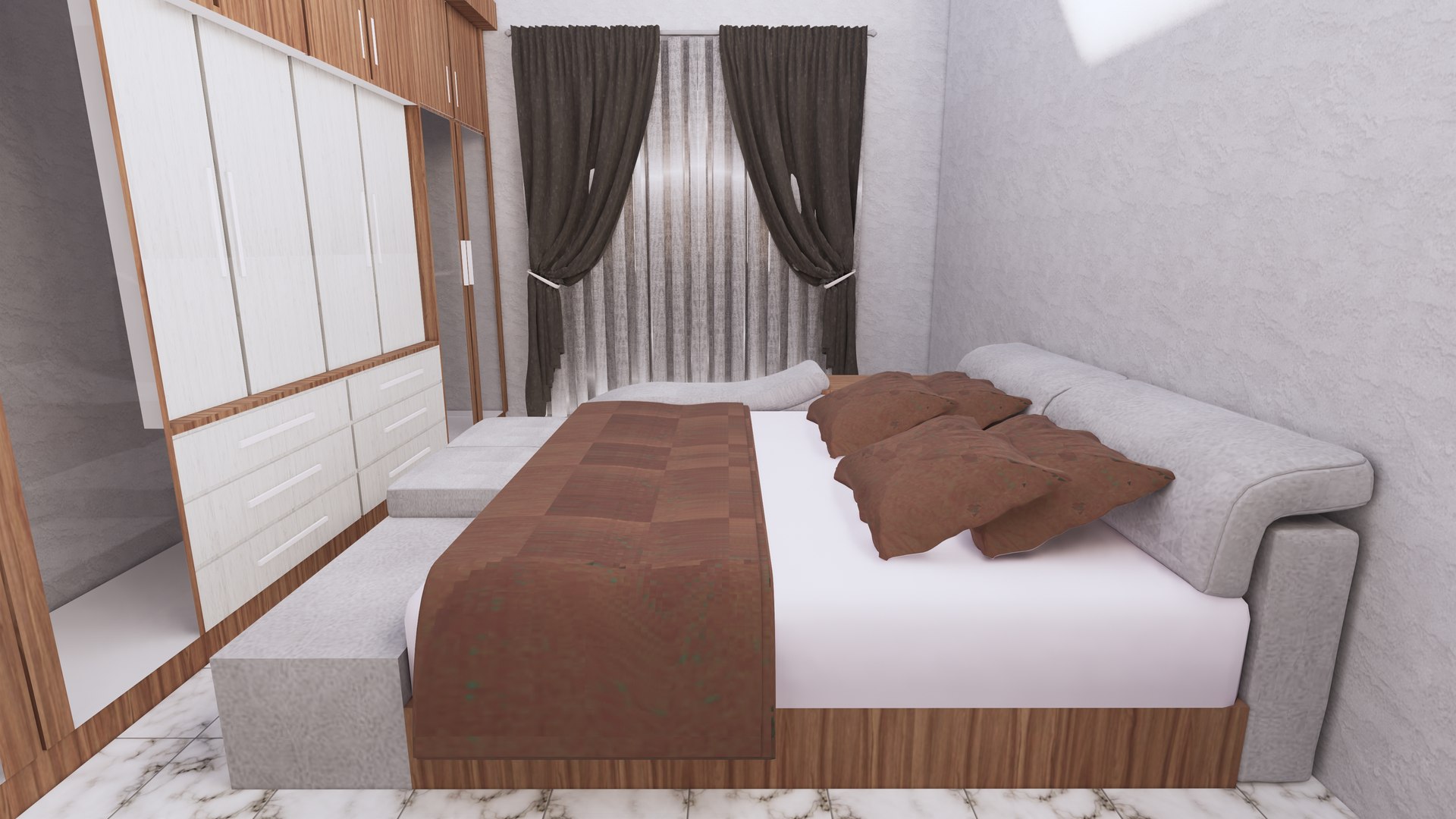 3D Bed Room Model - TurboSquid 1873626