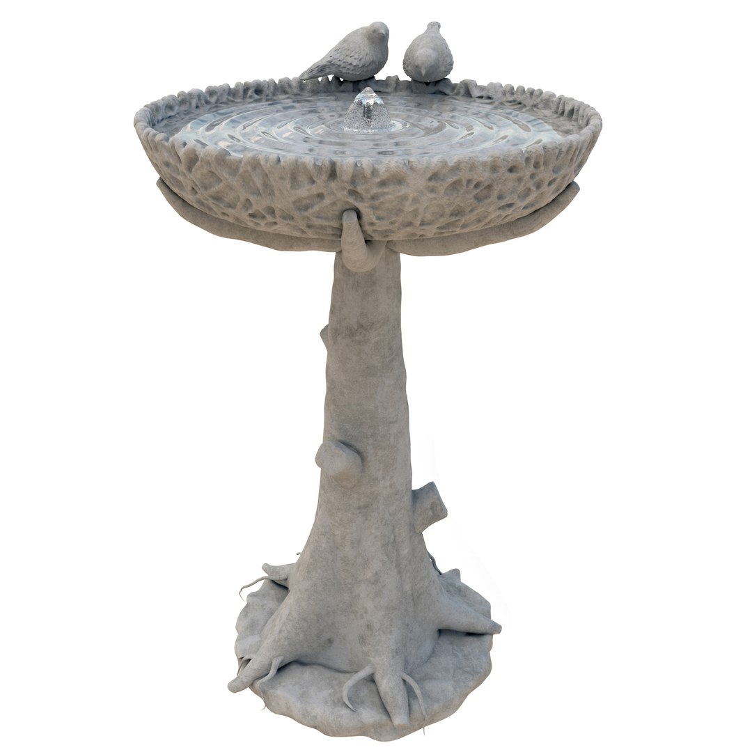 3D Bird Bath Fountain Model - TurboSquid 2082416