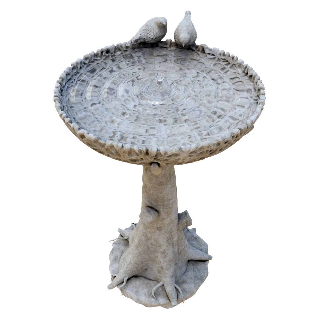 3D Bird Bath Fountain Model - TurboSquid 2082416