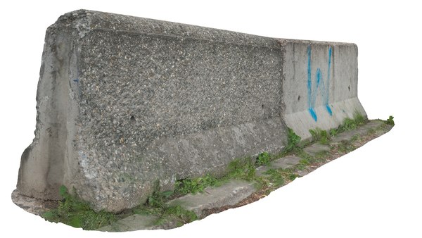 concrete barrier scan 8k 3d model