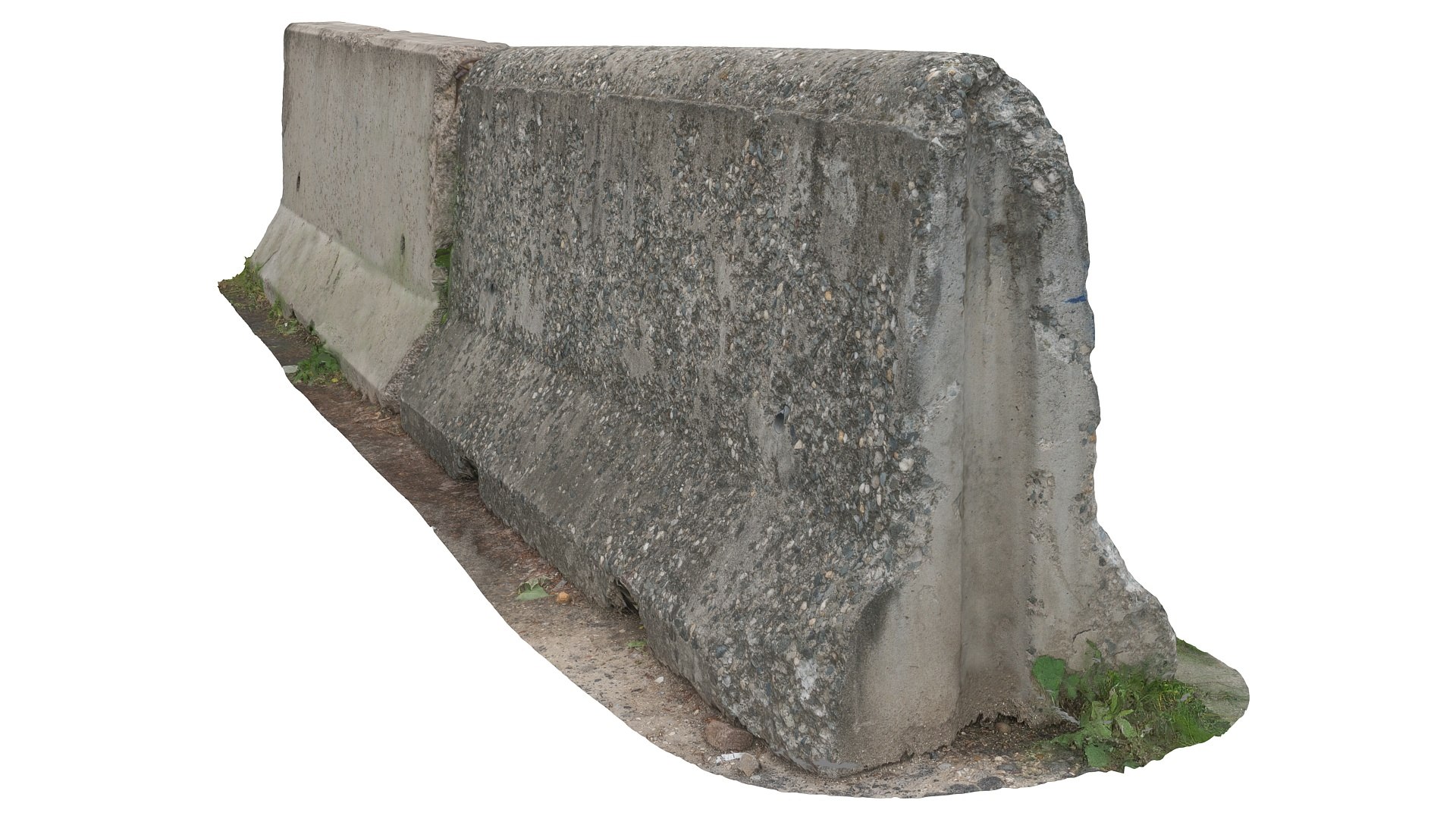 Concrete Barrier Scan 8k 3d Model
