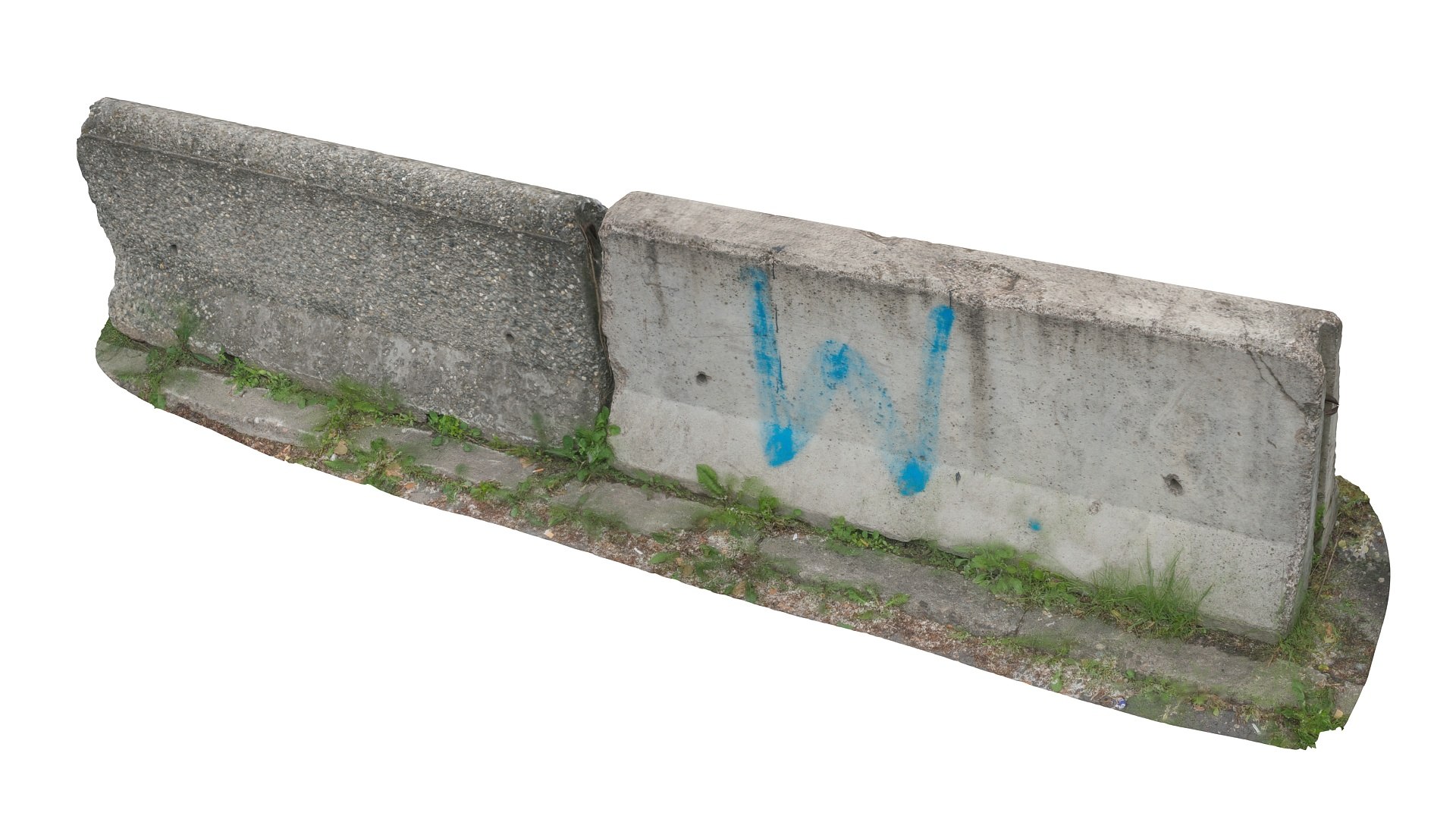 Concrete Barrier Scan 8k 3d Model
