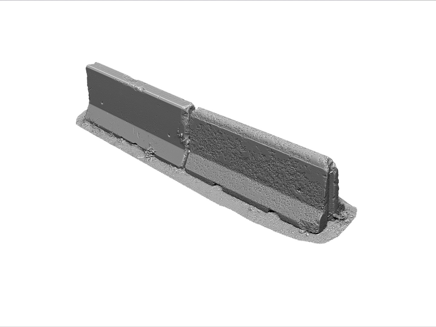 Concrete Barrier Scan 8k 3d Model