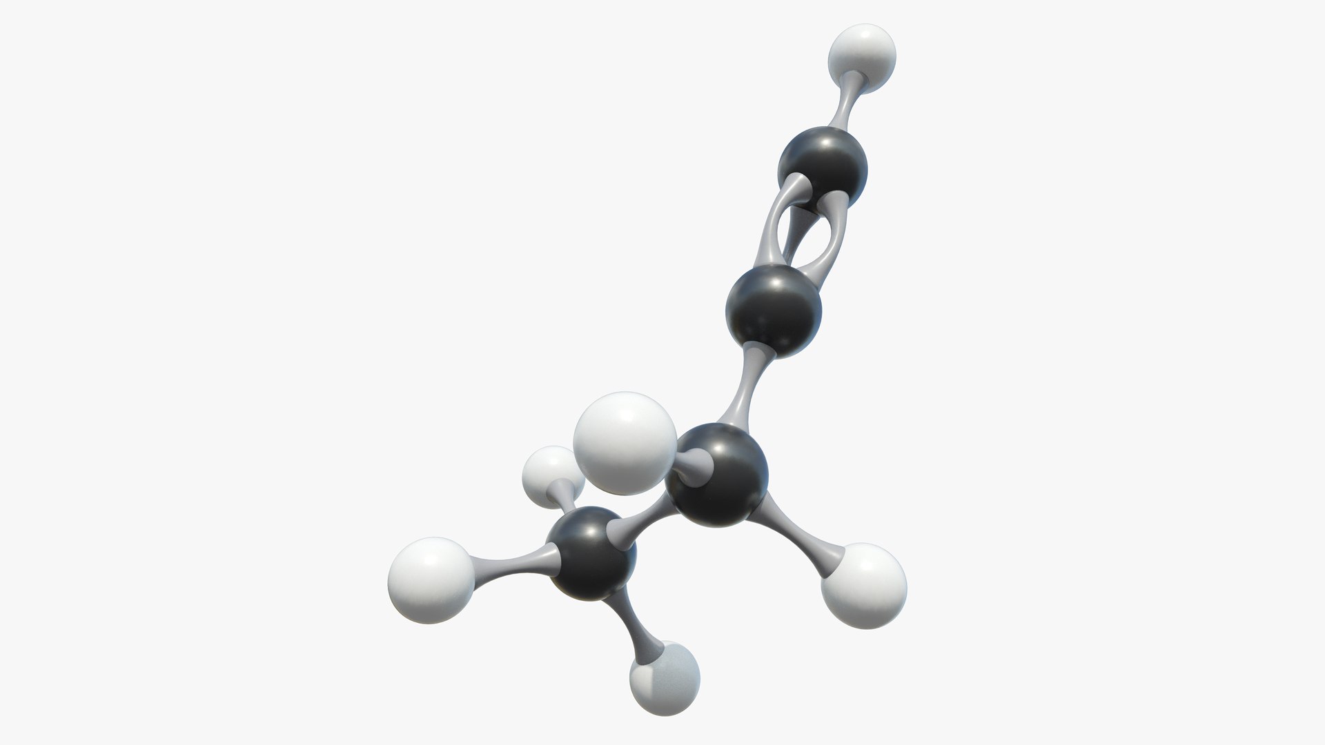 Butyne Molecule With PBR 4K 8K Model - TurboSquid 1942405