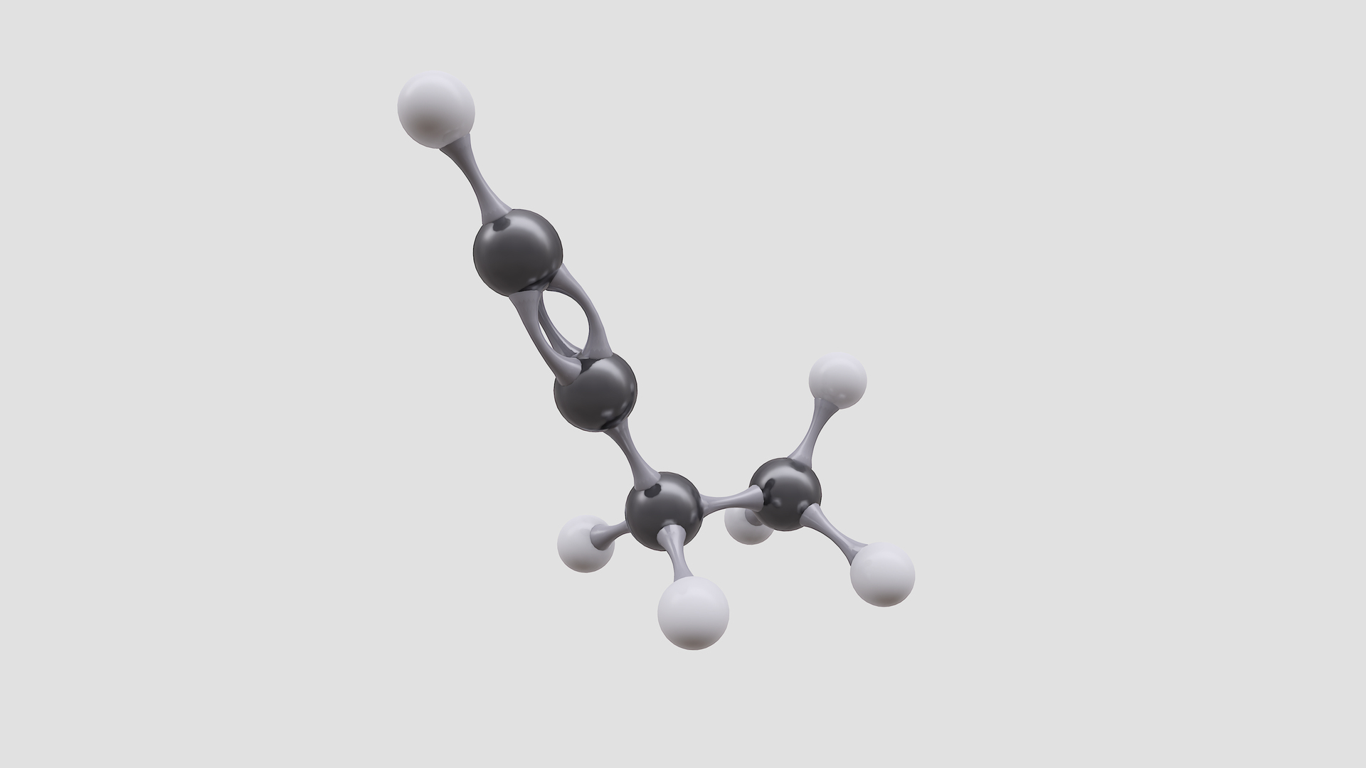Butyne Molecule With PBR 4K 8K Model - TurboSquid 1942405