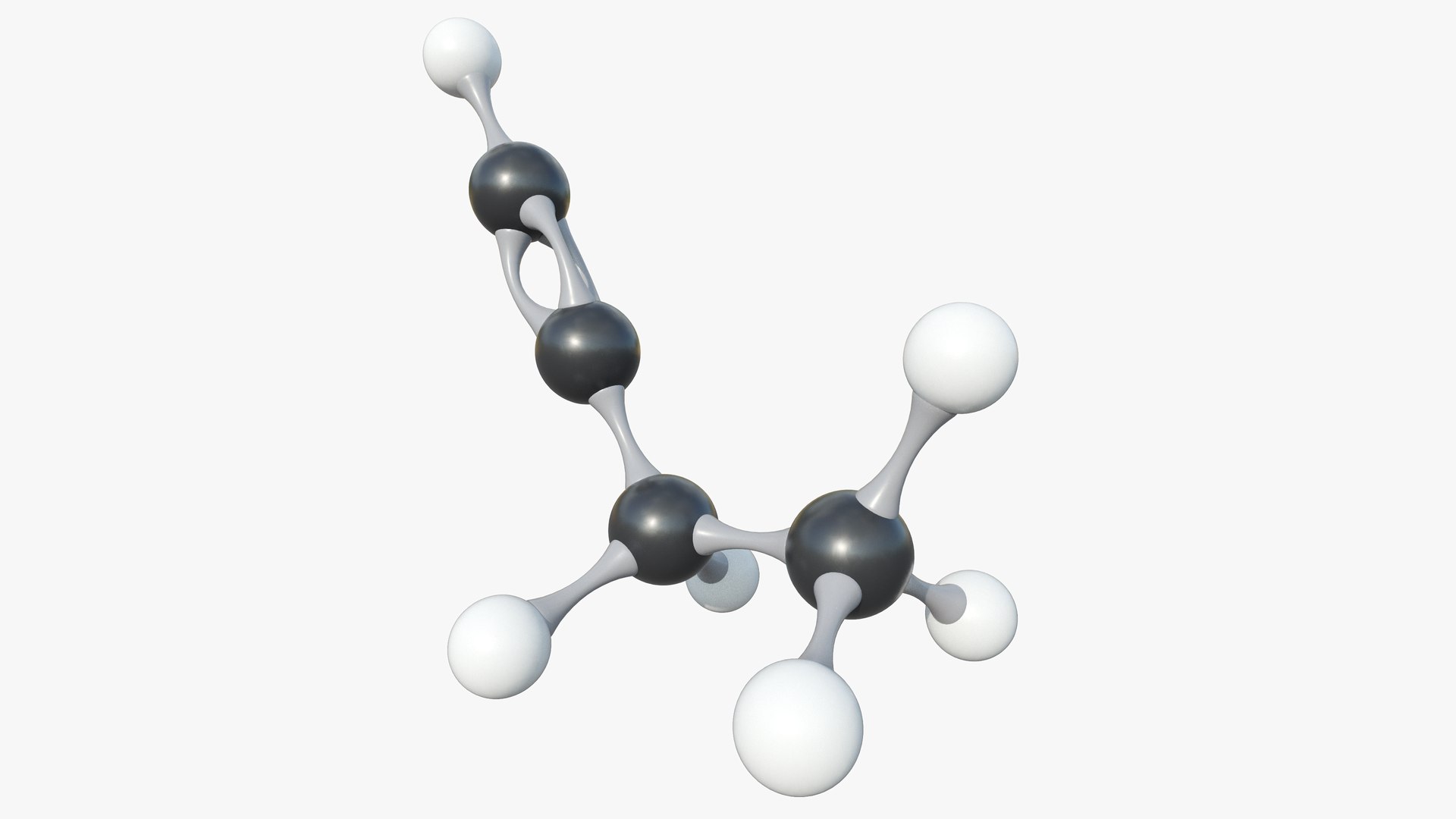 Butyne Molecule With PBR 4K 8K Model - TurboSquid 1942405