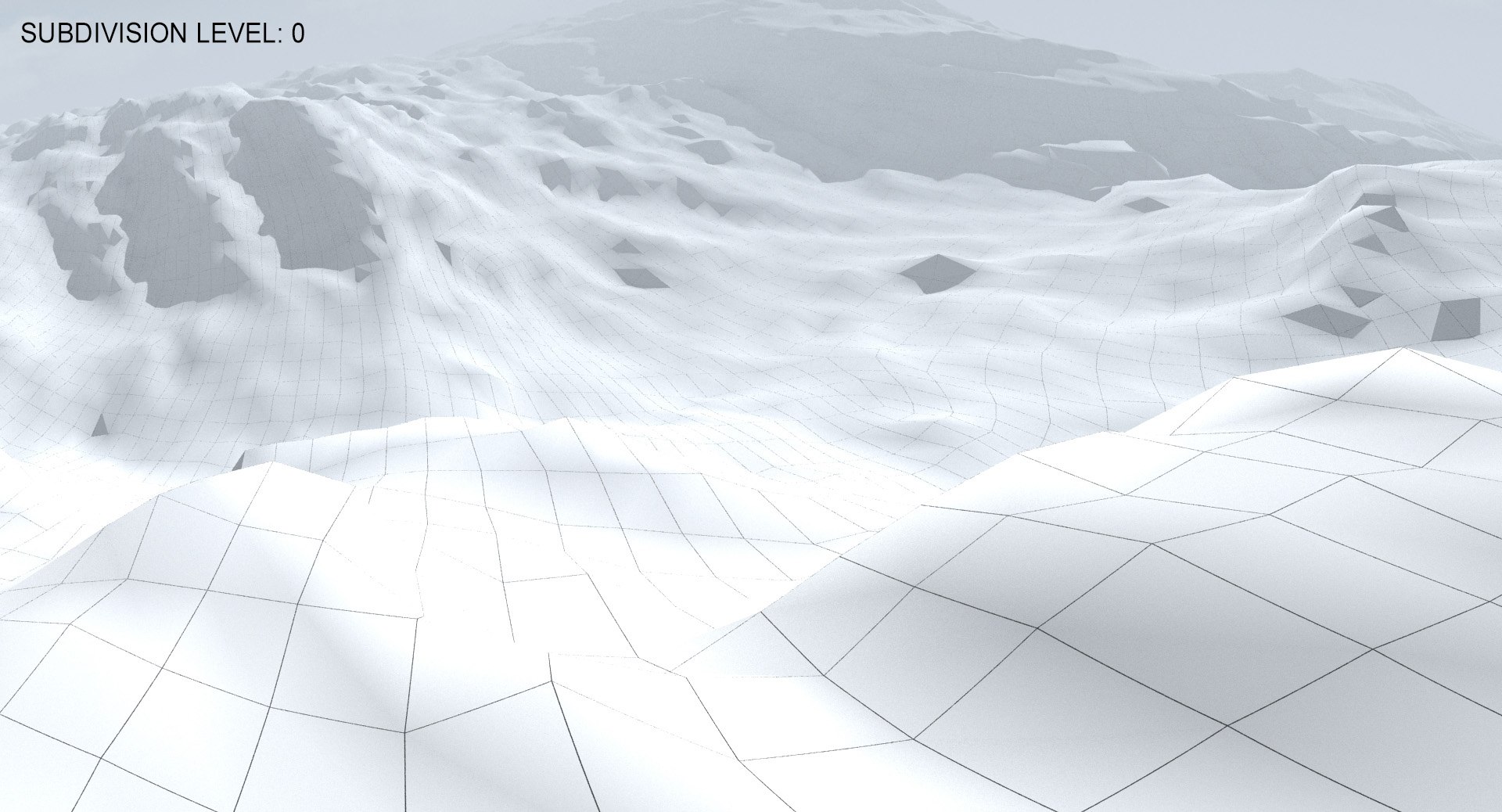 3d Snowy Mountain Snow Model