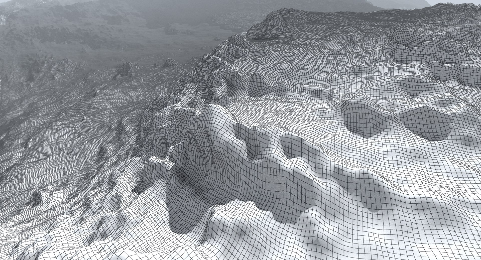 3d Snowy Mountain Snow Model