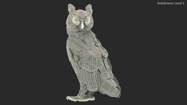3D model great horned owl standing - TurboSquid 1518235