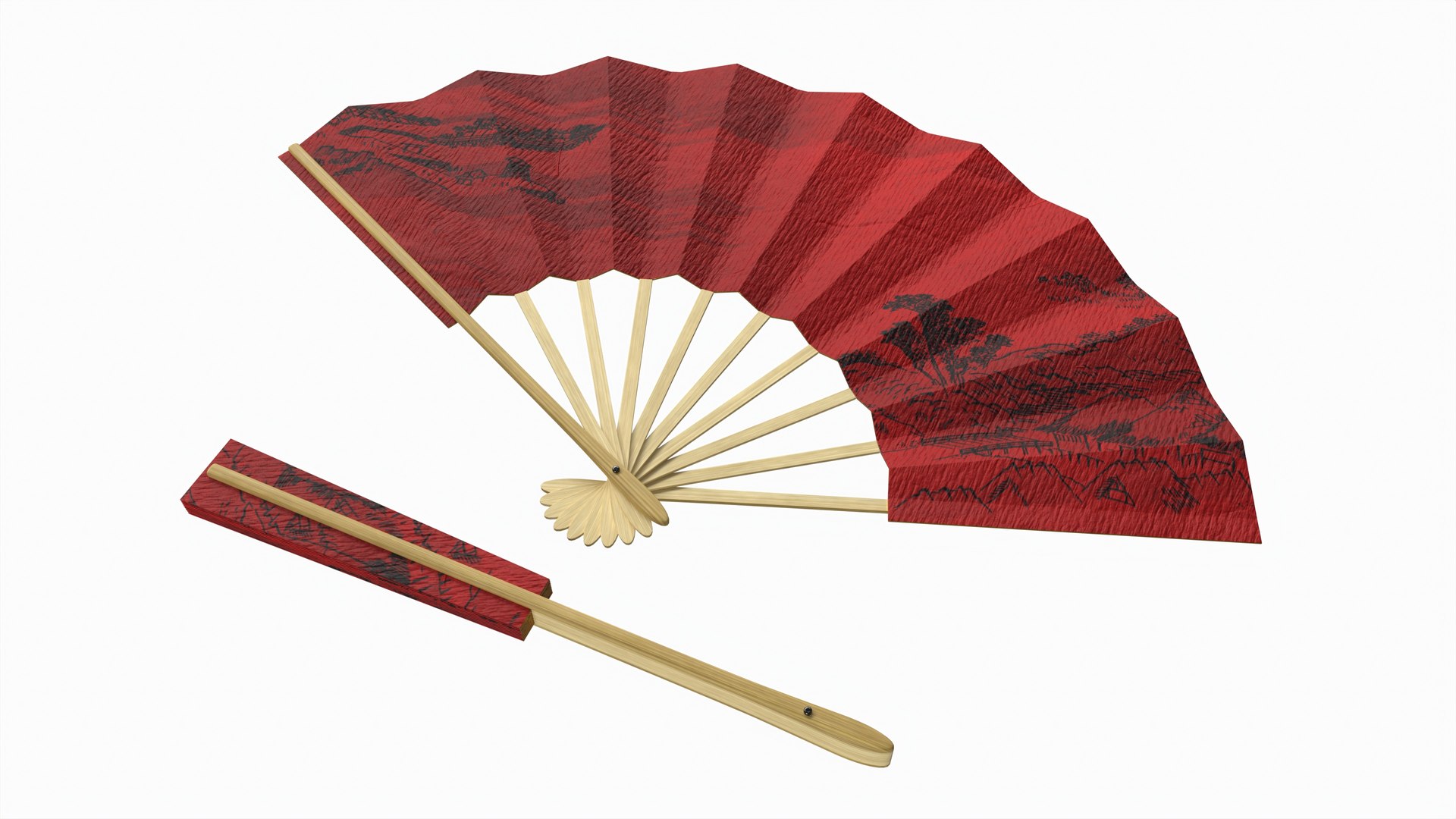 Japanese Ogi Fan For Dancing 3D Model - TurboSquid 2134517