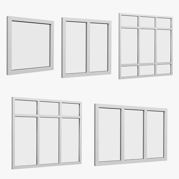 2m x 1m window frame 3D model - TurboSquid 1325327