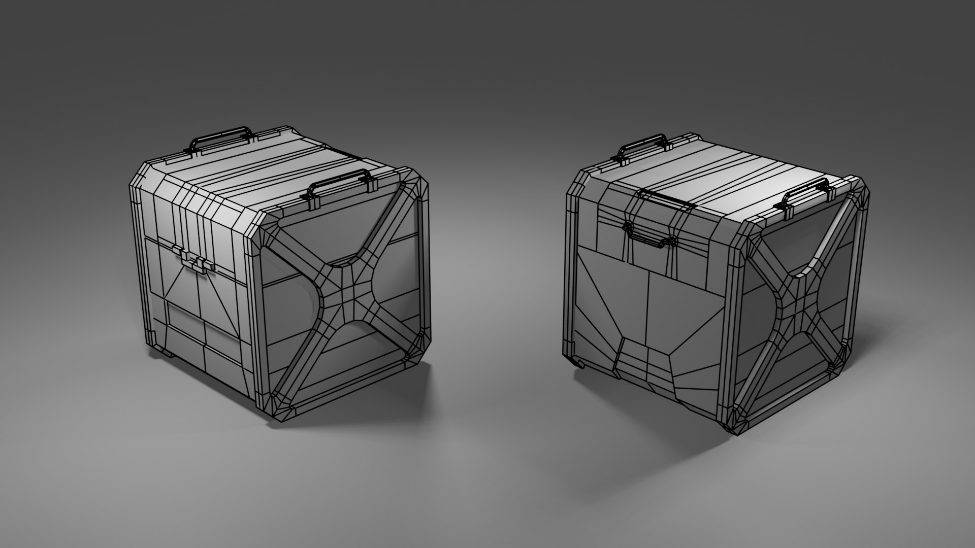 Low-poly Sci-Fi Futuristic Containers Pack Low-poly 3D Model 3D Model ...