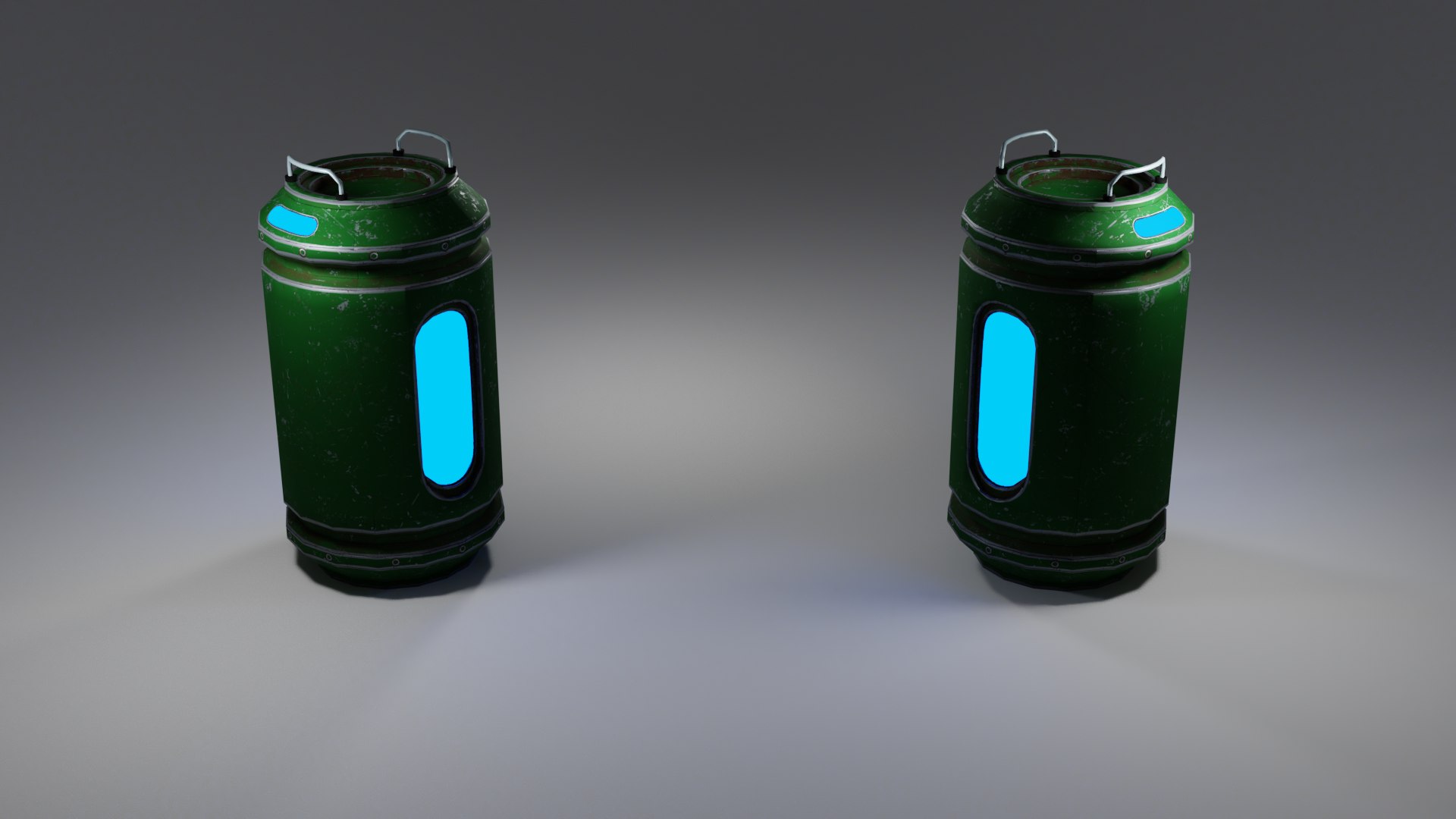 Low-poly Sci-Fi Futuristic Containers Pack Low-poly 3D Model 3D Model ...