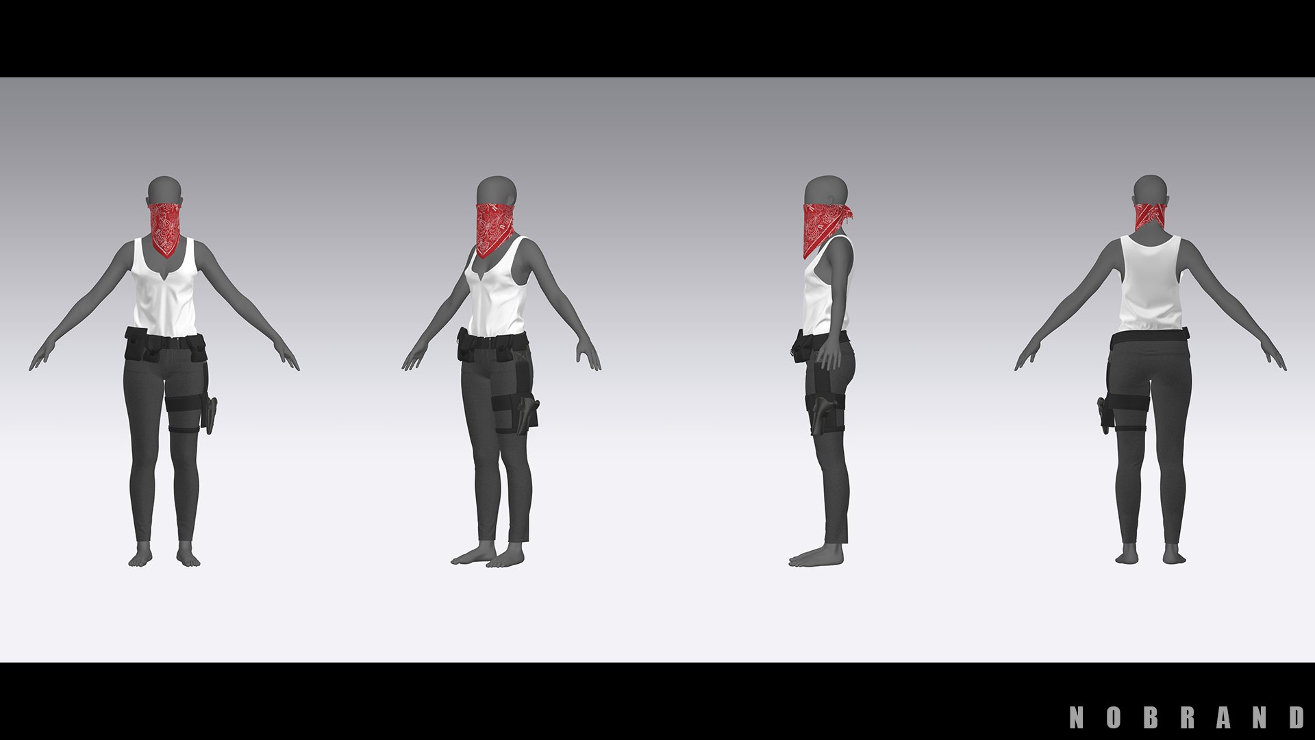 Womens - Agent Outfit 3D Model - TurboSquid 2332447