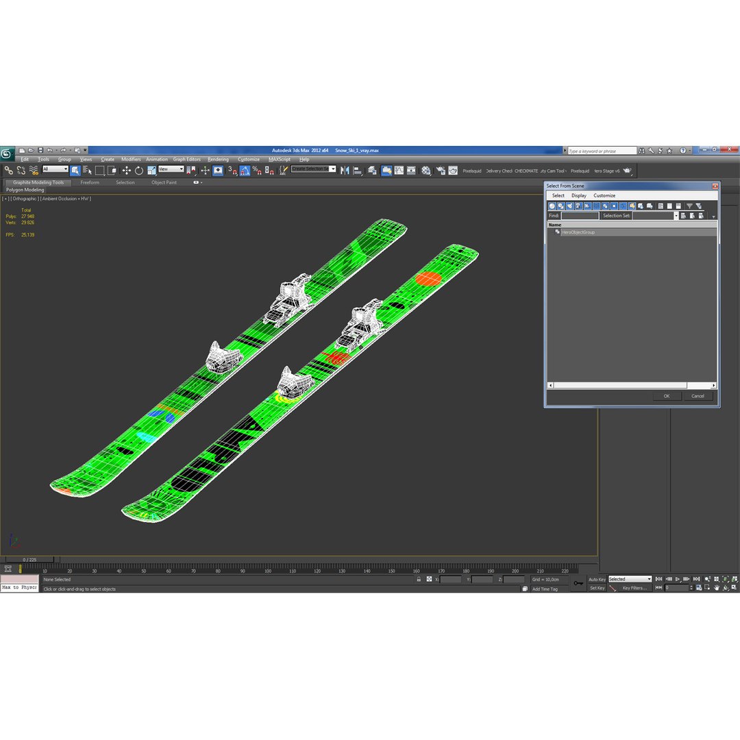 3d model snow ski 5