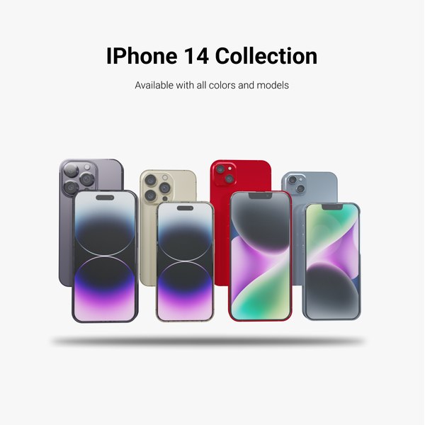 Iphone 14 Collection 3D model - TurboSquid 1957572