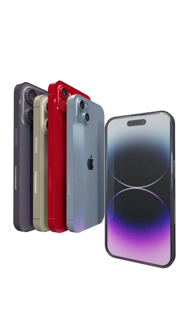 Iphone 14 Collection 3D Model - TurboSquid 1957572