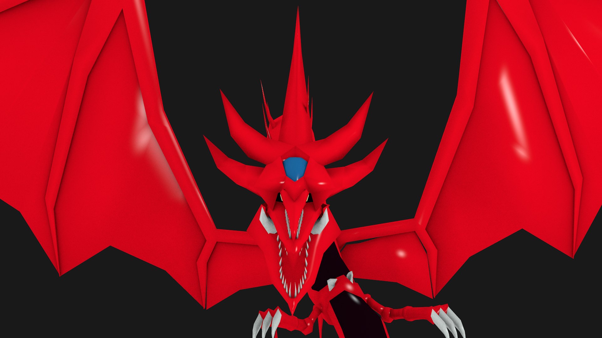 3D Slifer The Sky Dragon Low-poly 3D Model - TurboSquid 1956603