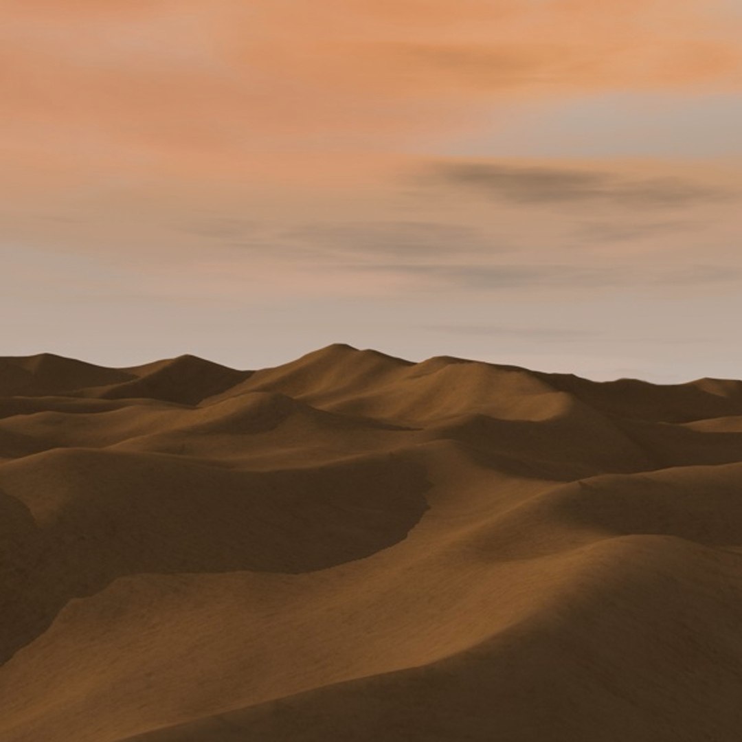 3d model of desert terrain