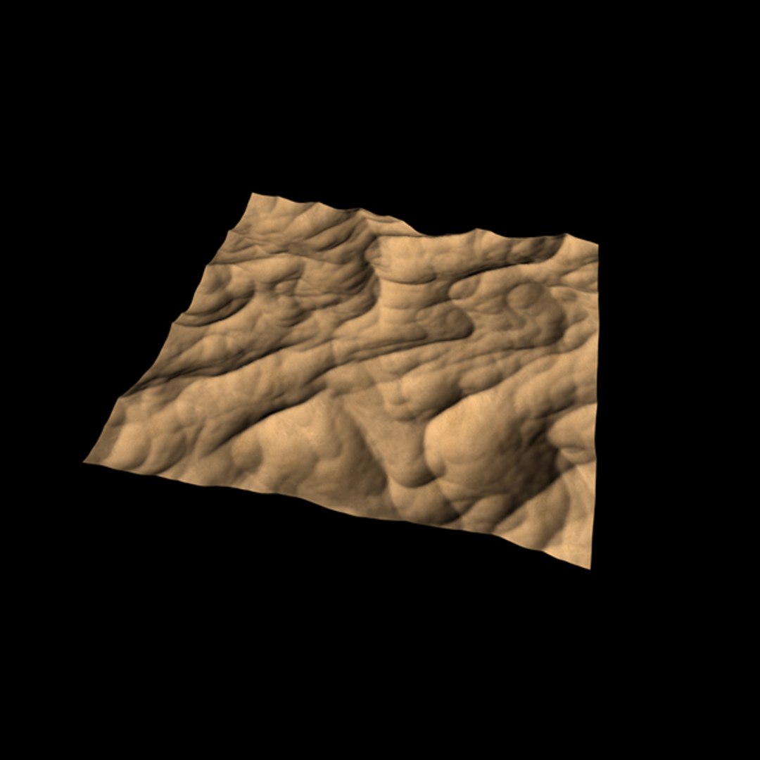 3d model of desert terrain