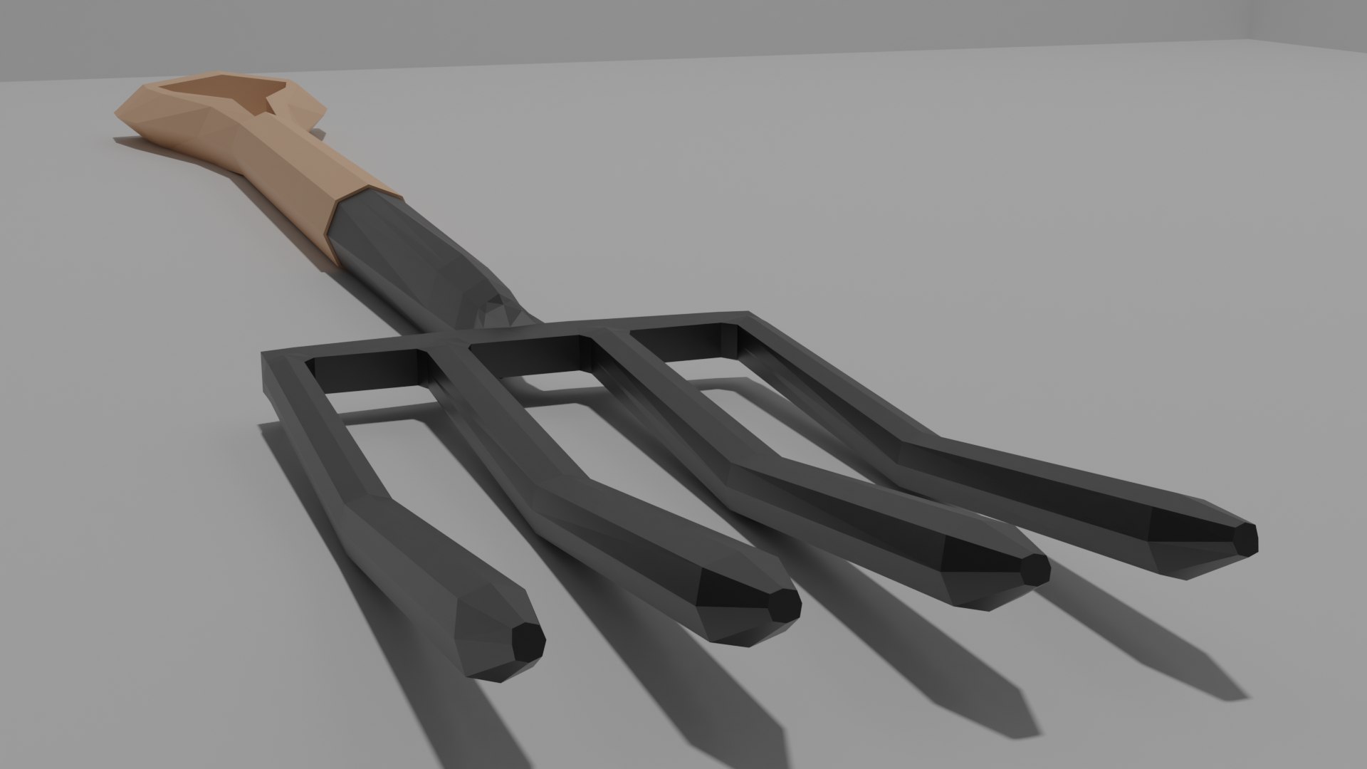 Low Poly Garden Fork 3D - TurboSquid 1798916