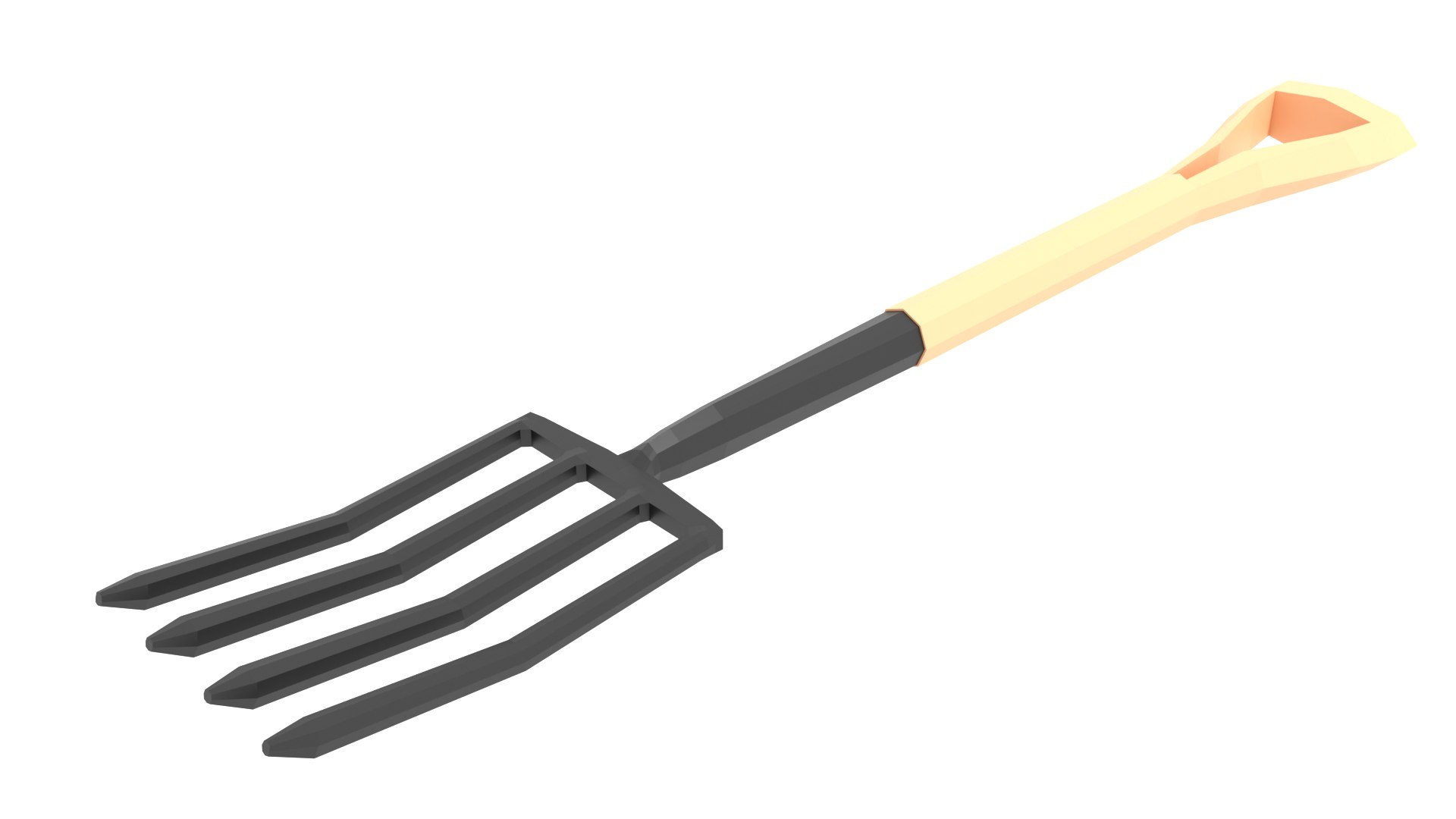 Low Poly Garden Fork 3D - TurboSquid 1798916