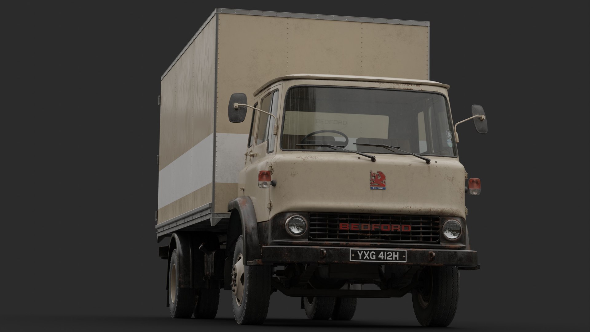 3D Bedford TK Box Van PBR Model - TurboSquid 2310479