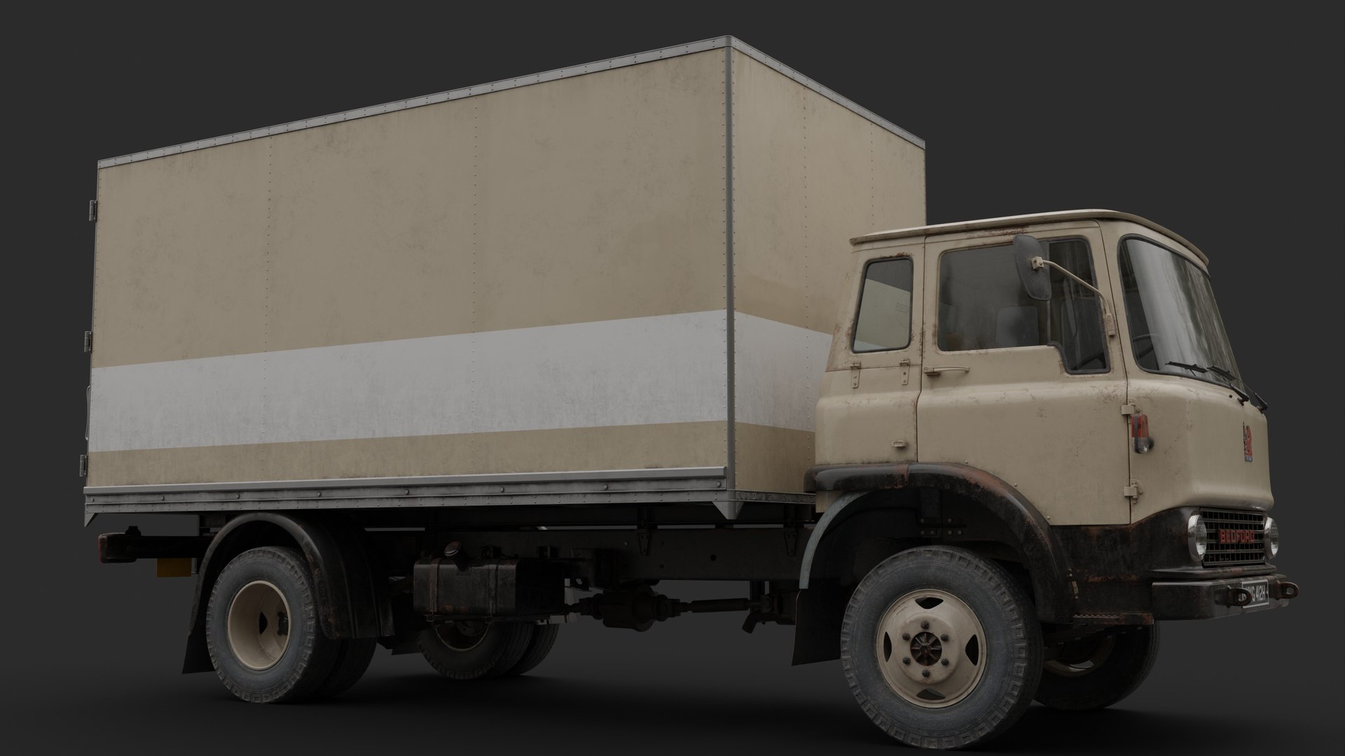 3D Bedford TK Box Van PBR Model - TurboSquid 2310479