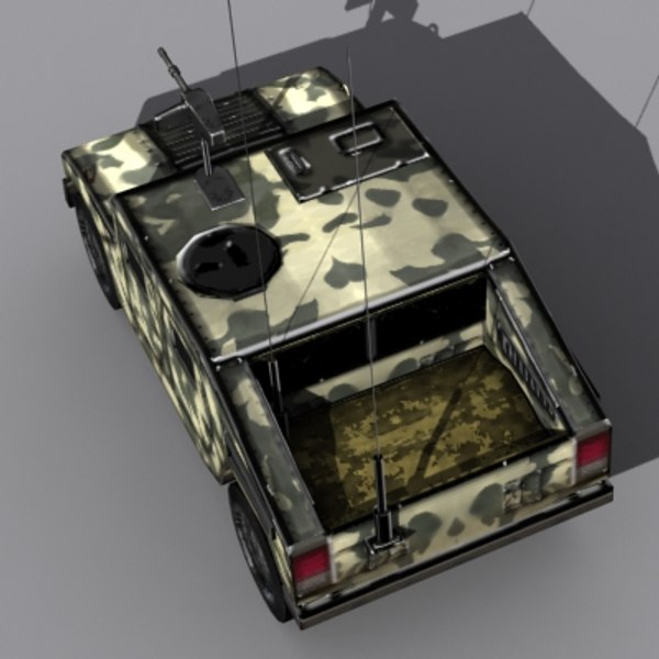 3d humvee car