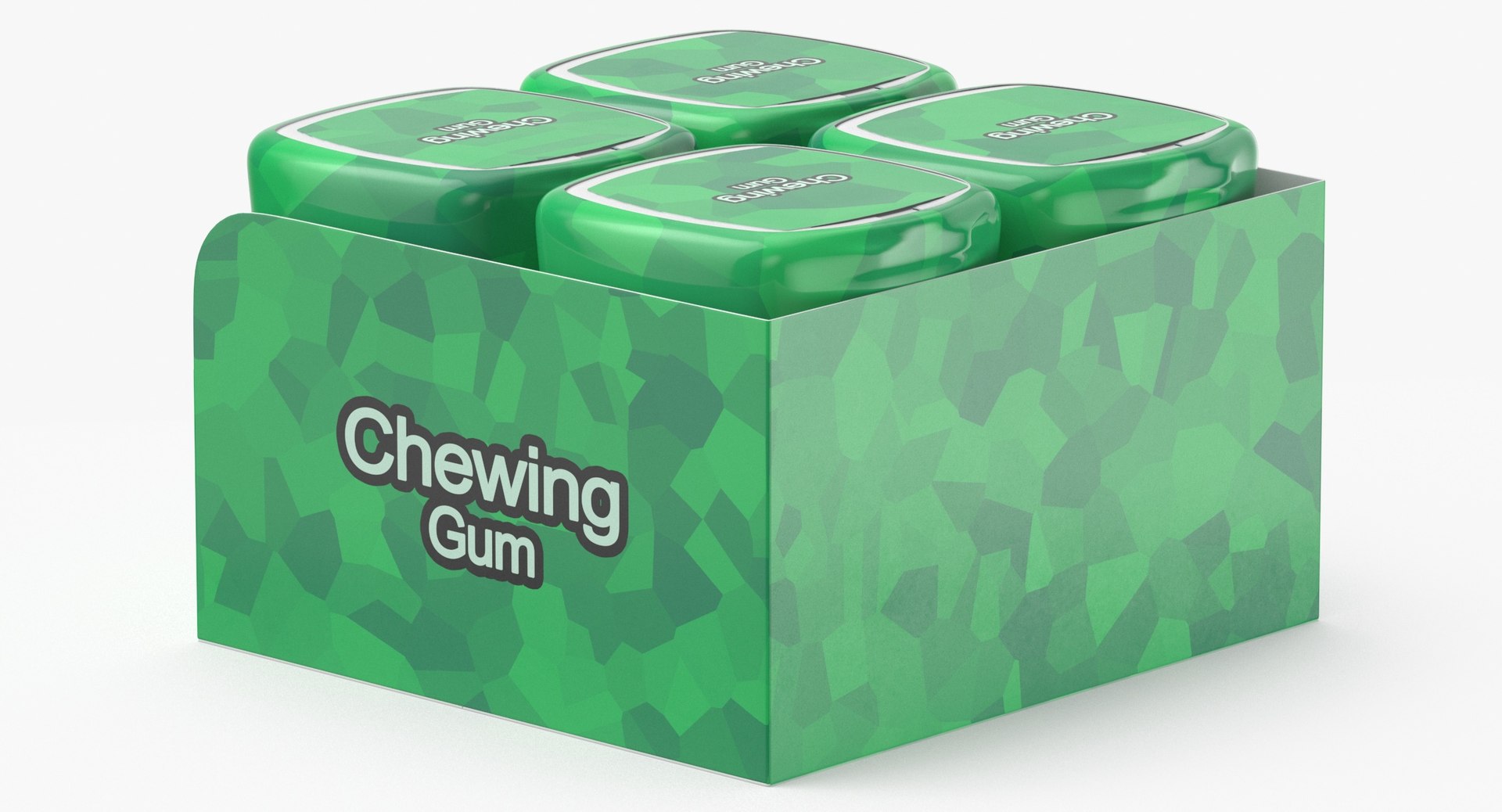 Chewing Gum Packs Type 02 Full and Missing Blank or Generic Label 3D ...