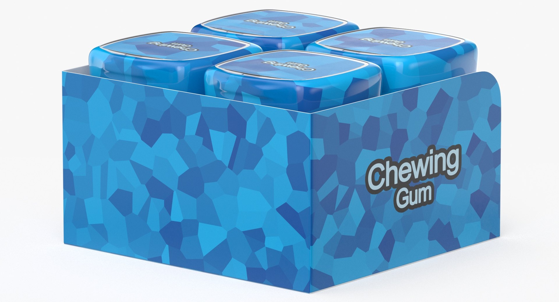 Chewing Gum Packs Type 02 Full and Missing Blank or Generic Label 3D ...