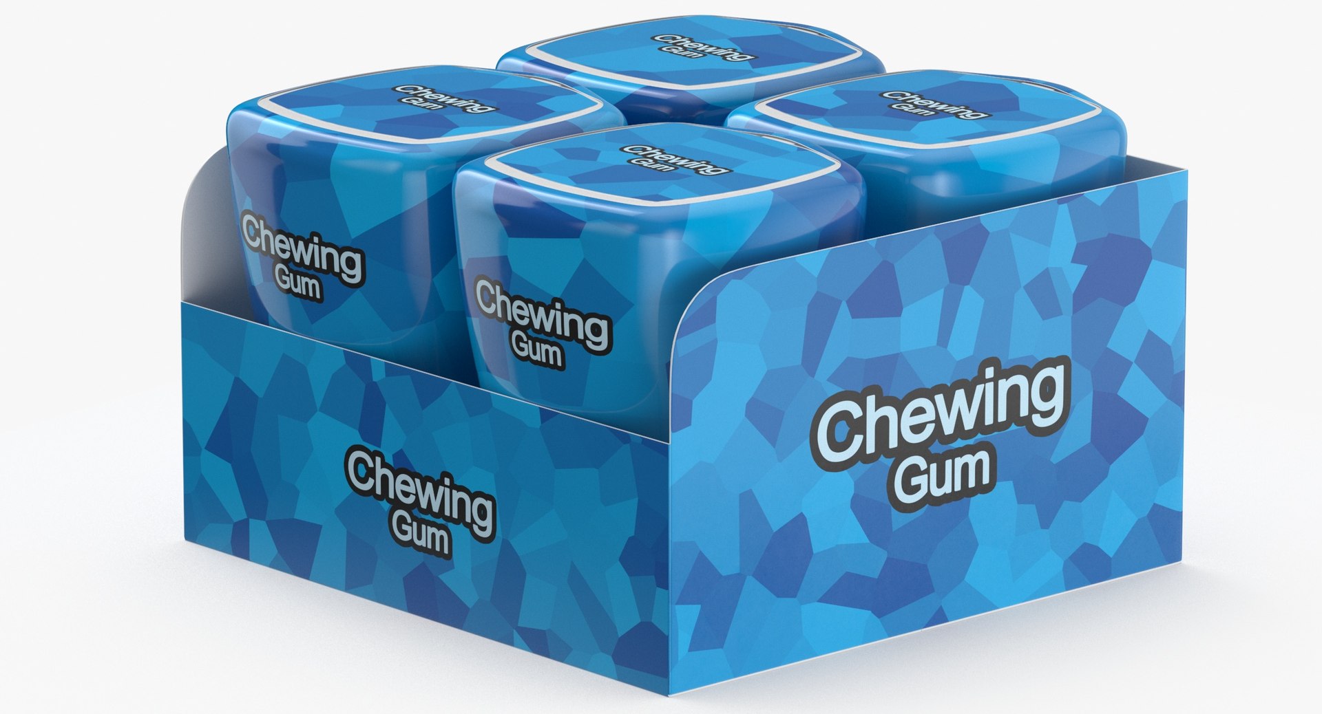 Chewing Gum Packs Type 02 Full and Missing Blank or Generic Label 3D ...