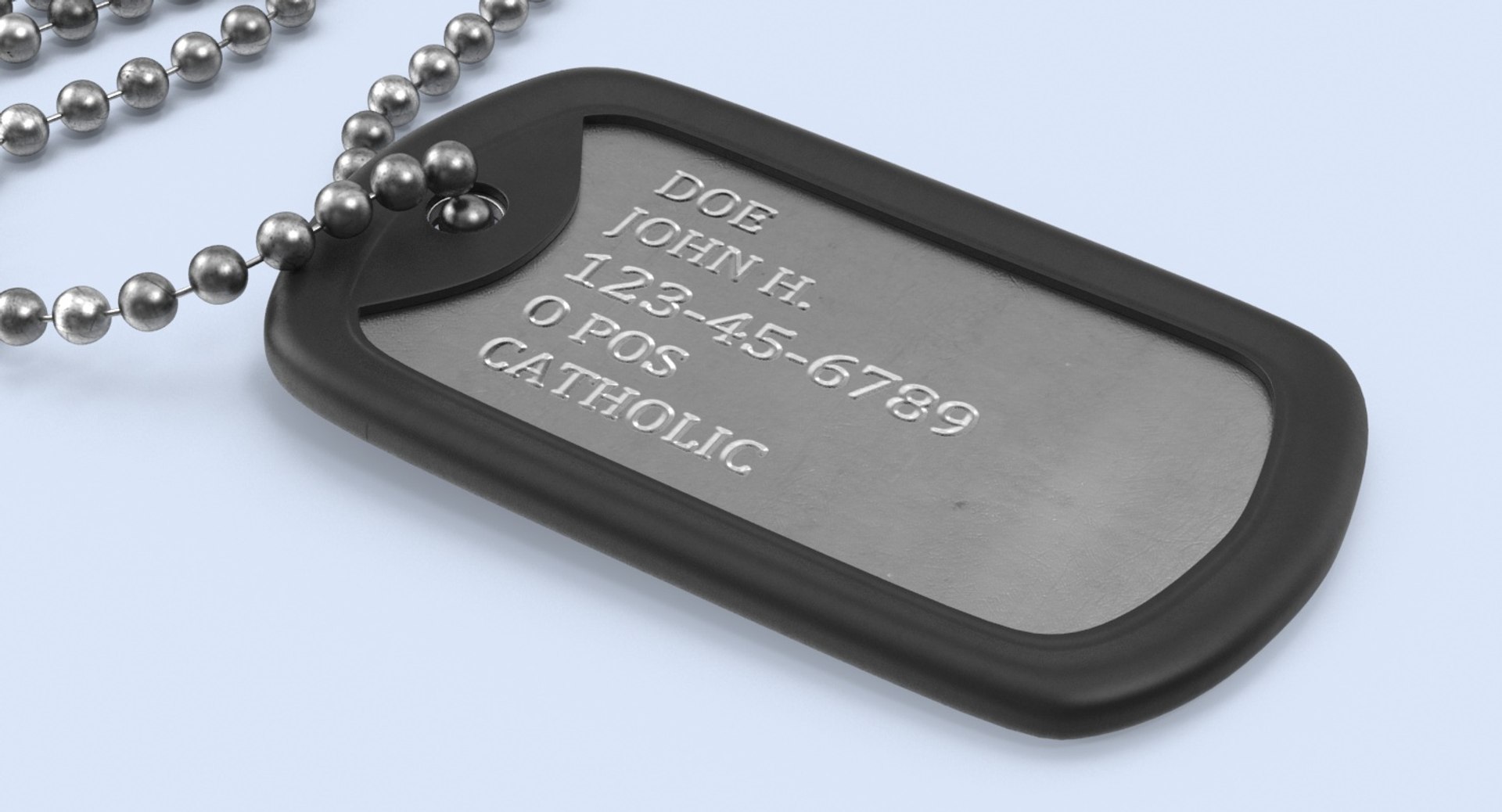 Dog Tags 3d Model