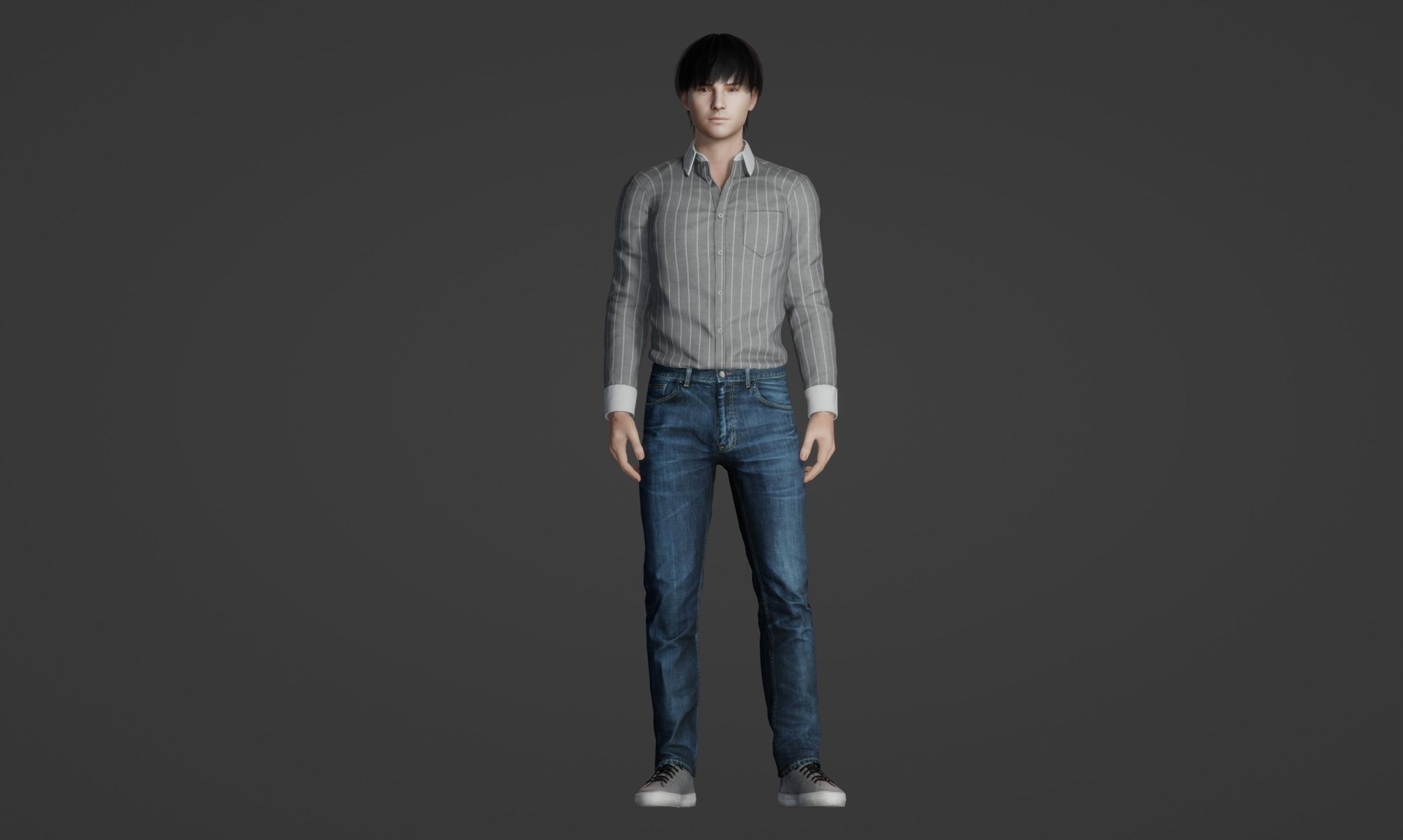 Realistic 3D Model Handsome Man In Casual Attire 3D Model - TurboSquid ...
