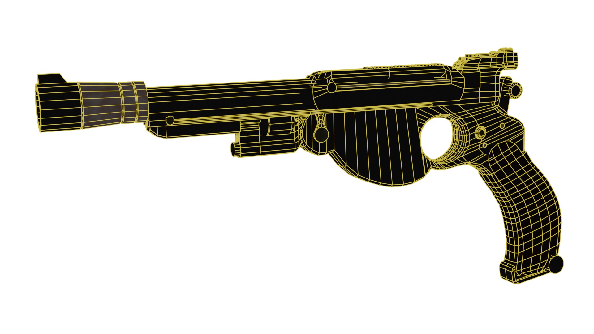 3D Mandolorians Pistol 3D Model ONLY BASE MATERIALS INCLUDED Model ...