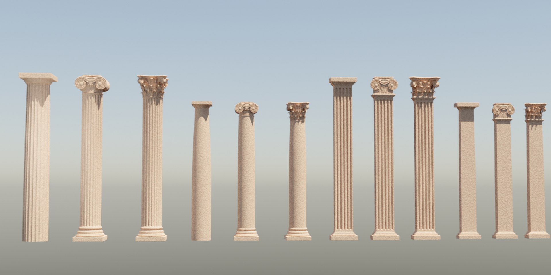 3D Model Classical Architecture Asset Pack For Blender - TurboSquid 2030831