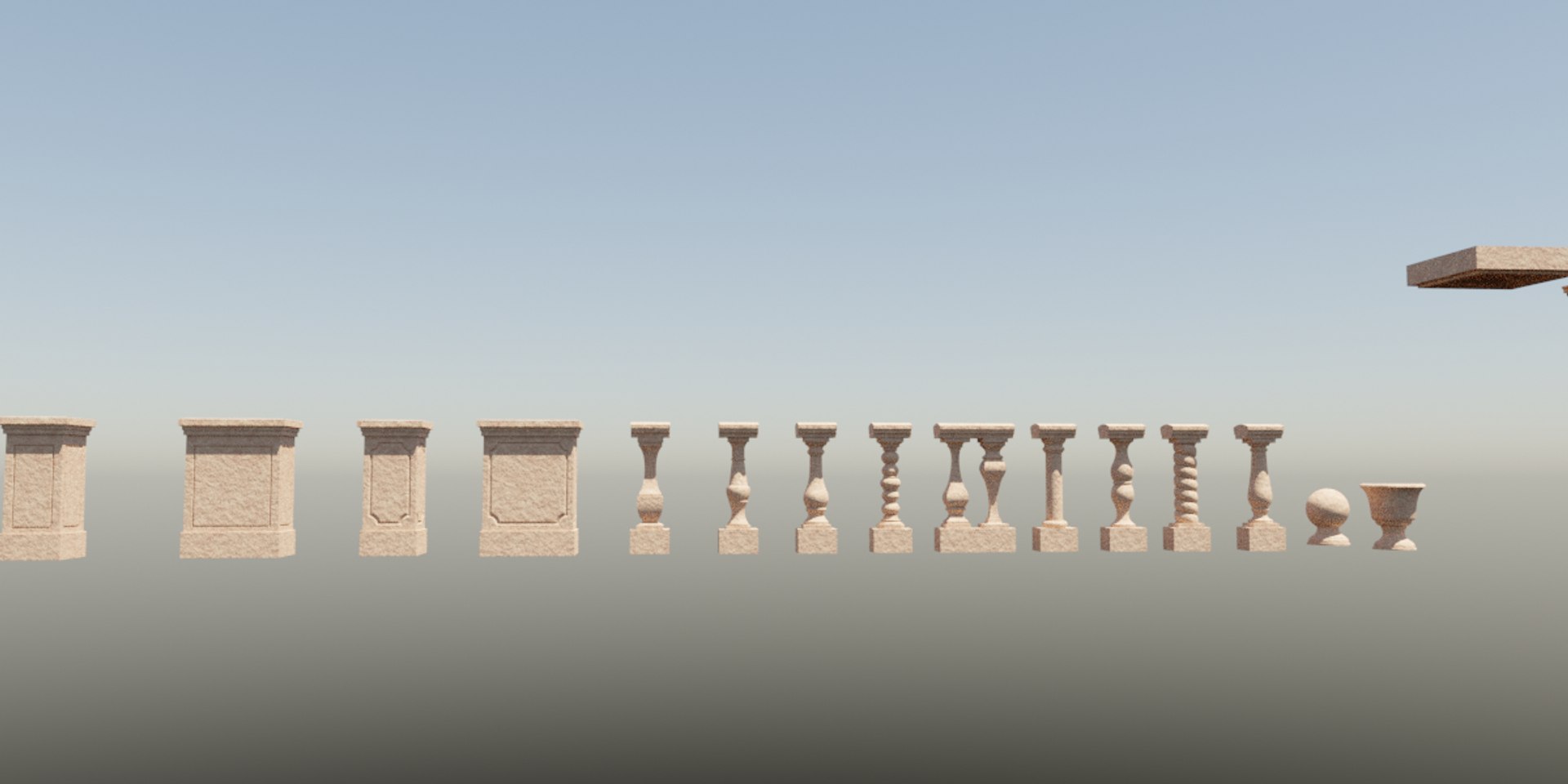 3D Model Classical Architecture Asset Pack For Blender - TurboSquid 2030831