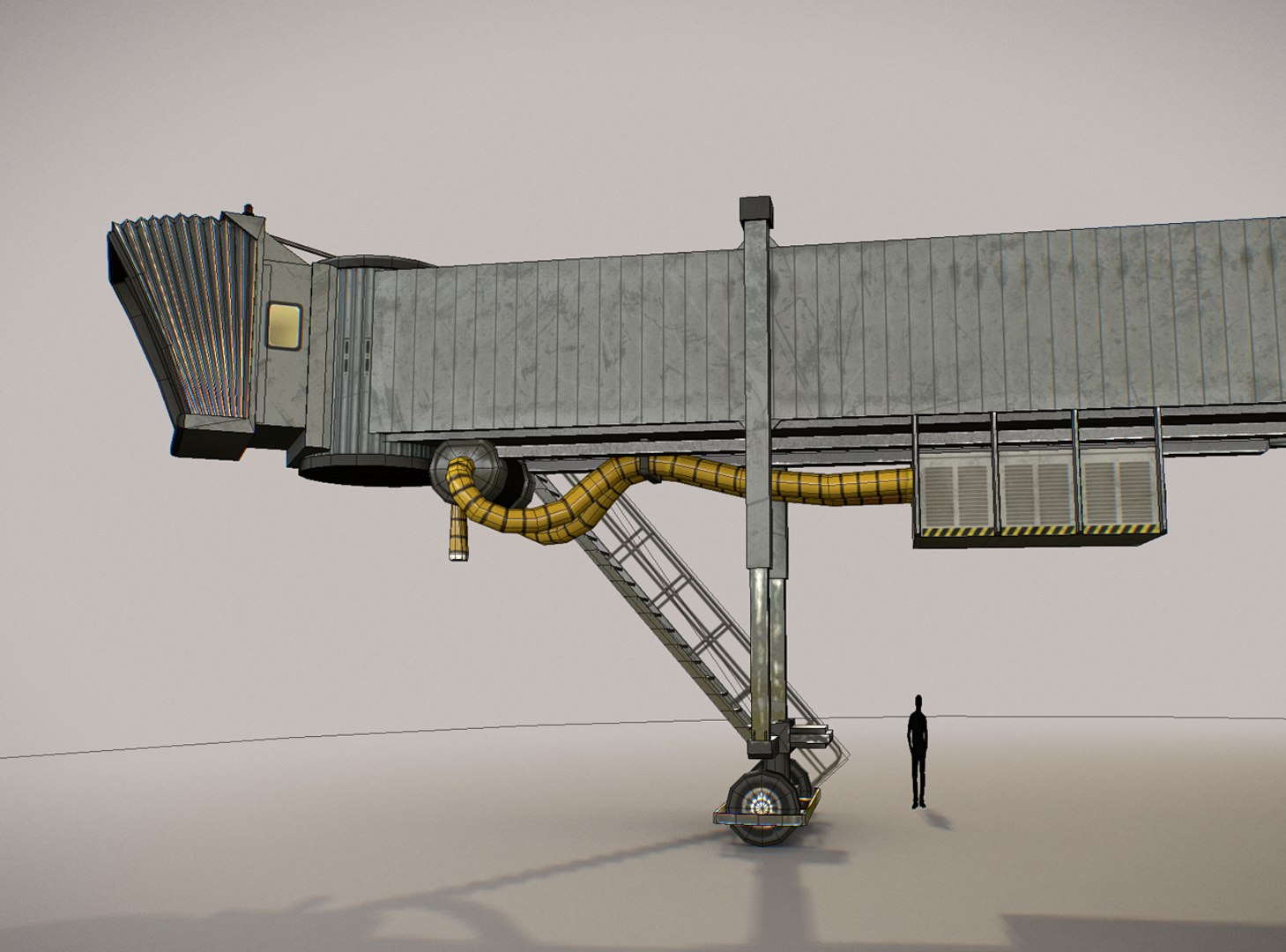 3d Model Low-poly Airbridge