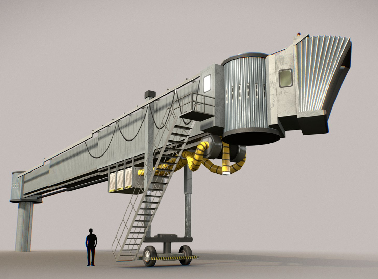 3d Model Low-poly Airbridge