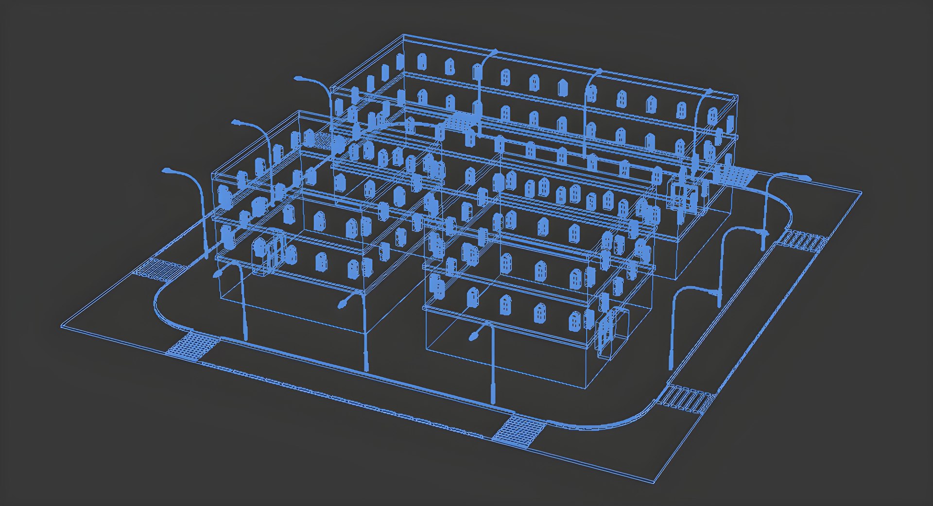 3D Old City Block V3 Model - TurboSquid 2358134