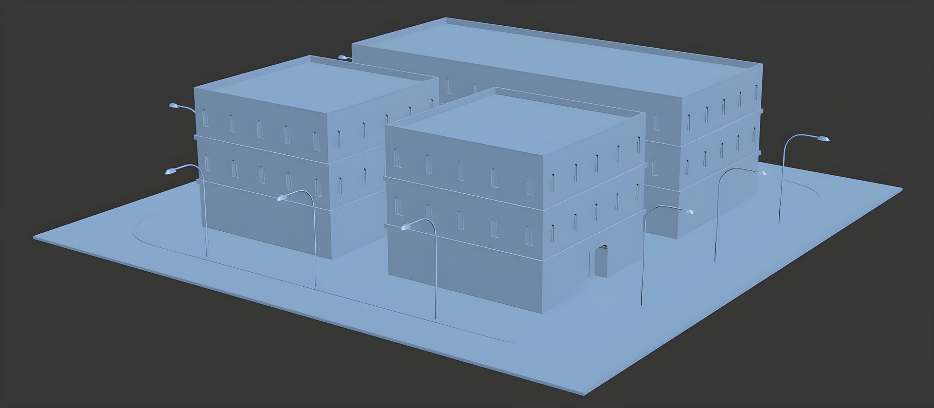 3D Old City Block V3 Model - TurboSquid 2358134
