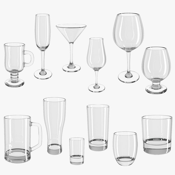 3d model glasses set